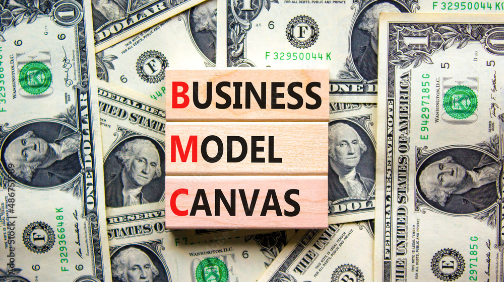 BMC business model canvas symbol. Concept words BMC business model ...