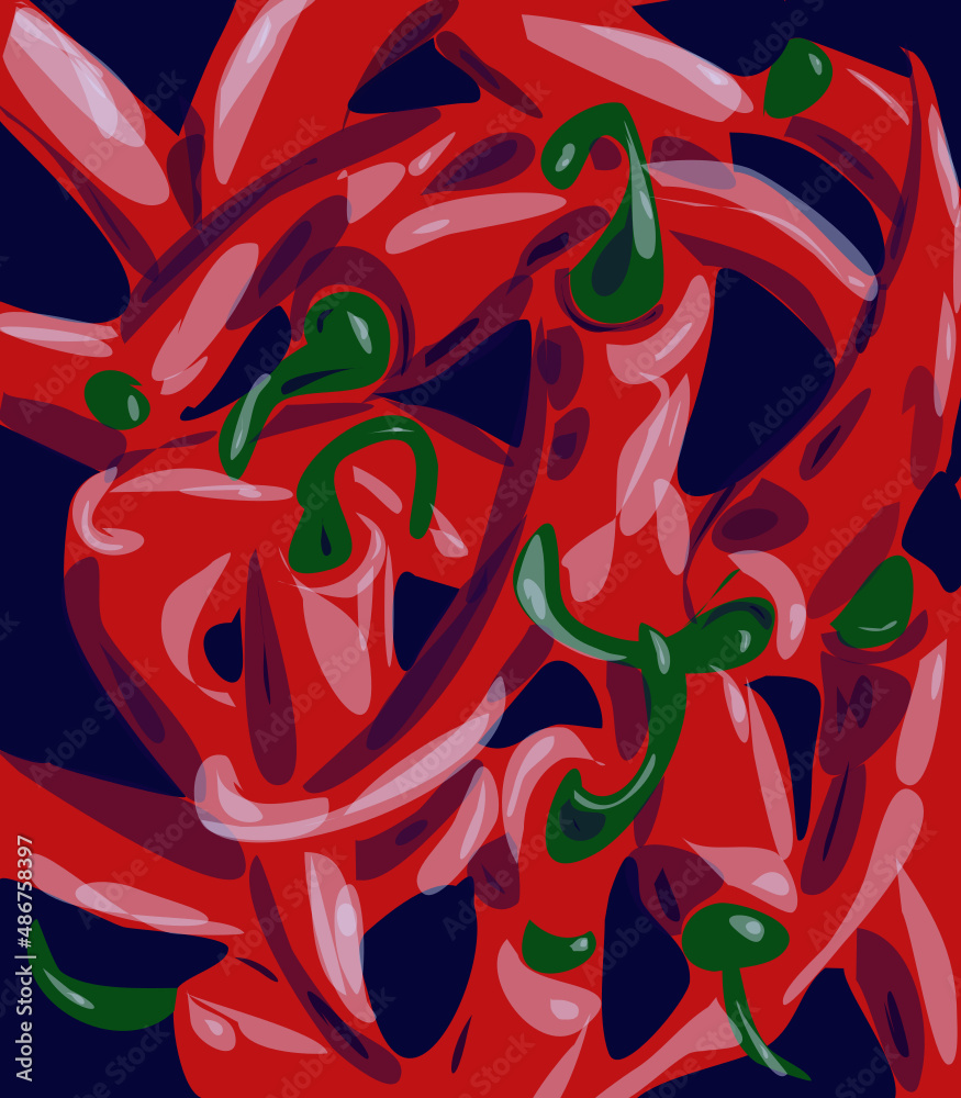 Chilli Pepper hand drawn vector illustration. Vegetative artistic style ...