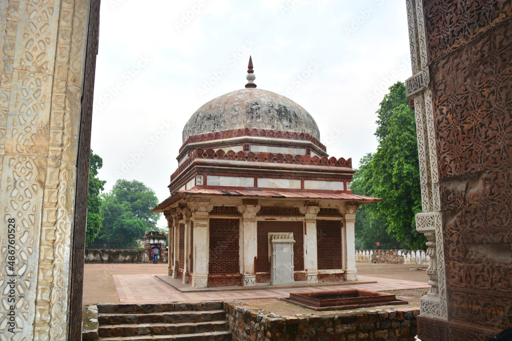 Qutb Complex - dome and remains of building in New Delhi, India Stock ...