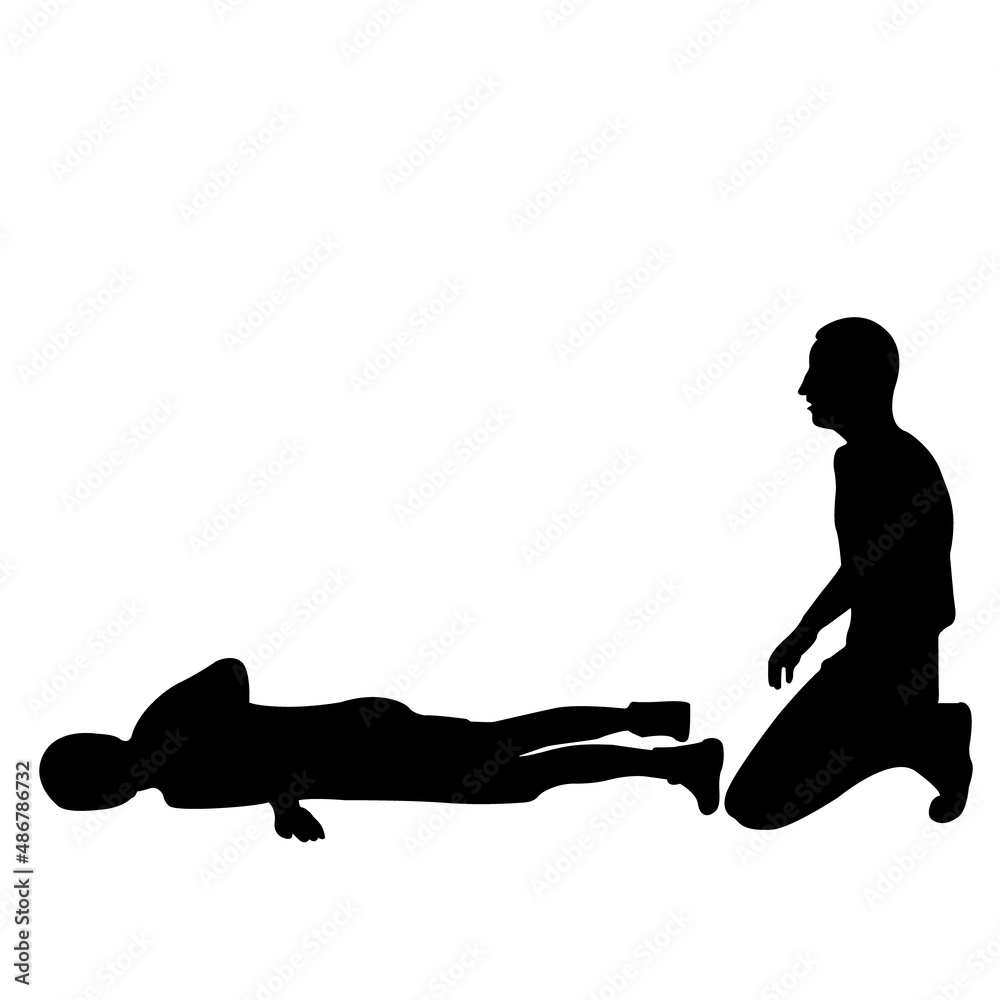 Outline silhouette of a wrestler athlete in wrestling. Greco Roman ...