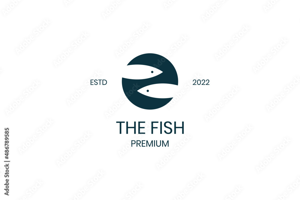 Fish logo design template, seafood restaurant logotype, fish farm icon ...