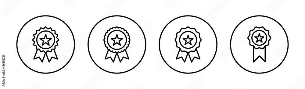 Badge icon set. Awards icon vector. Achieve sign and symbols Stock ...
