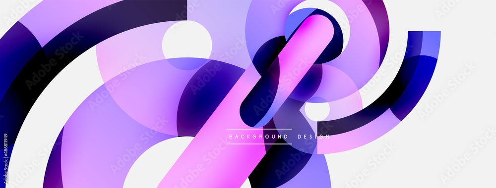 Round shapes circles and other geometric forms. Vector illustration for ...