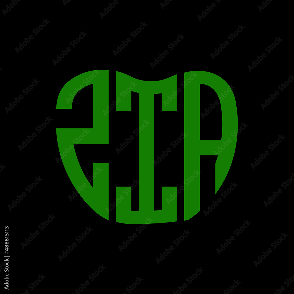 Vecteur Stock ZIA letter logo design on white background.ZIA creative ...