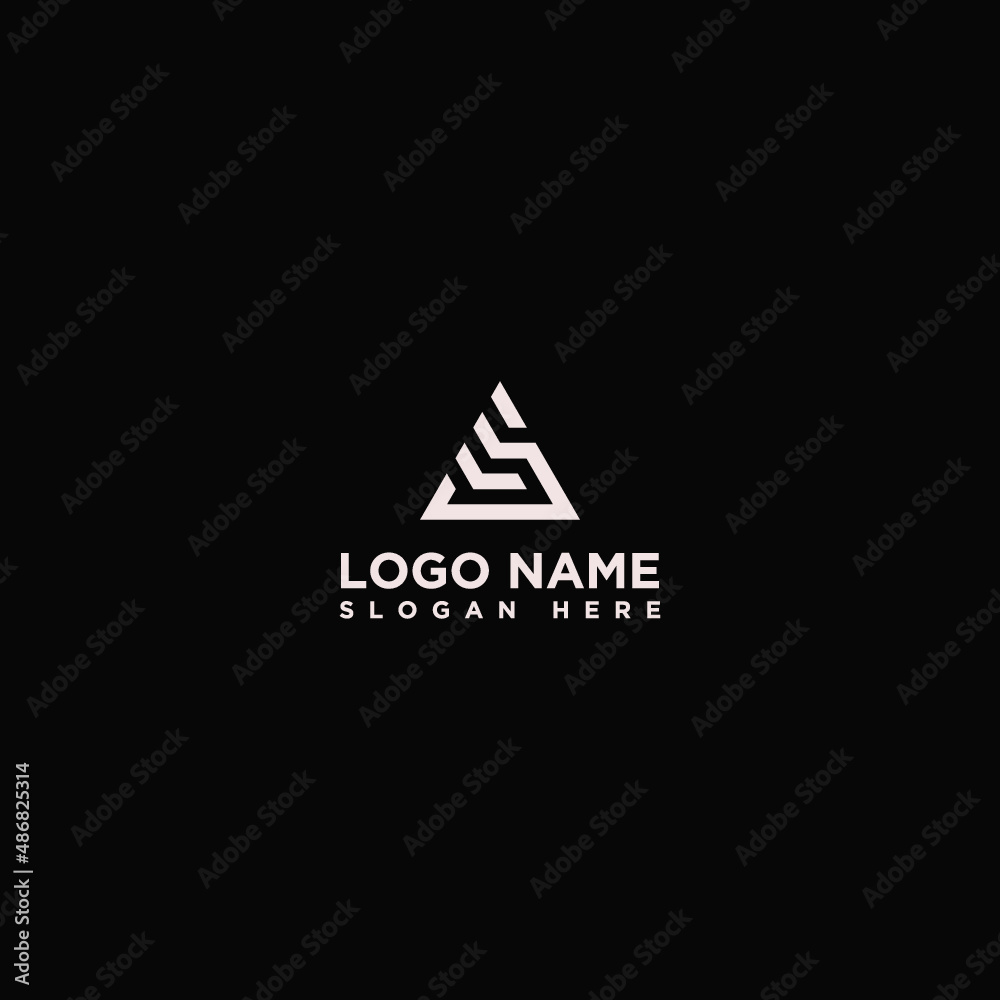 letter s triangle logo Stock Vector | Adobe Stock
