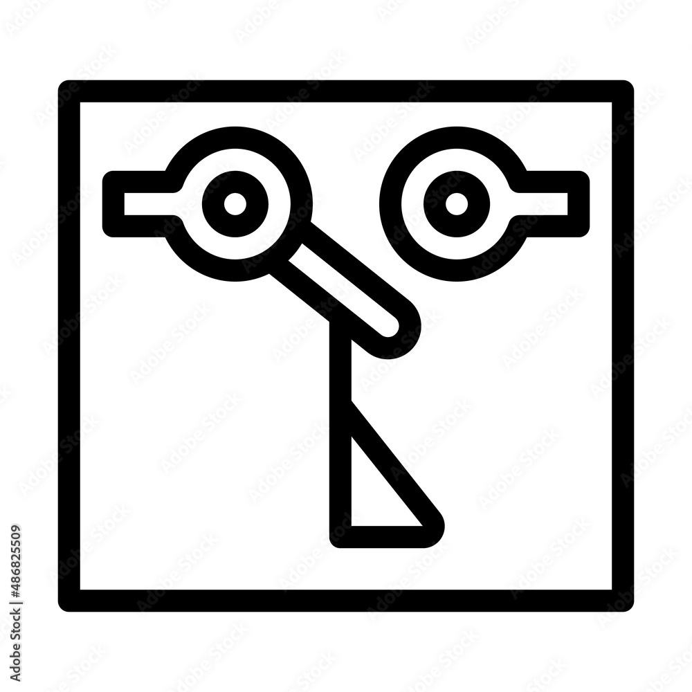 limit switch mechanism line icon vector. limit switch mechanism sign ...