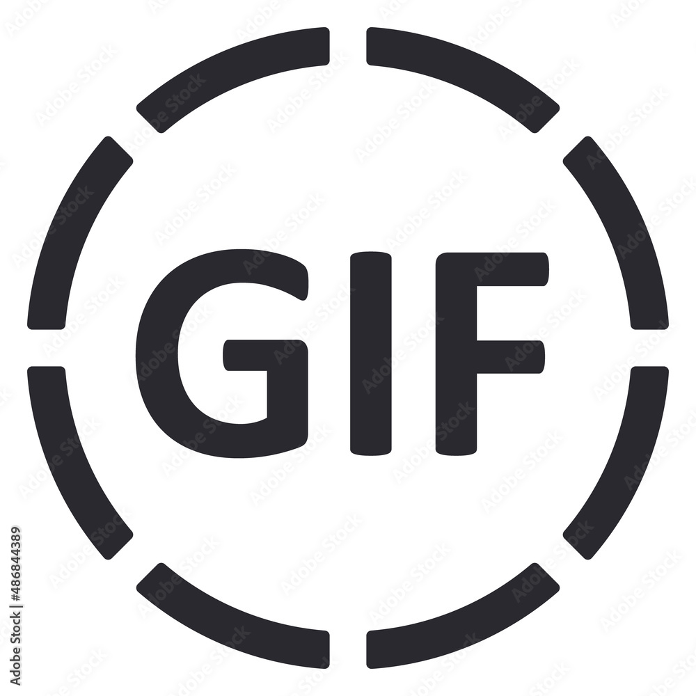 Gif icon. File type symbol. Isolated vector pictogram. Stock Vector ...