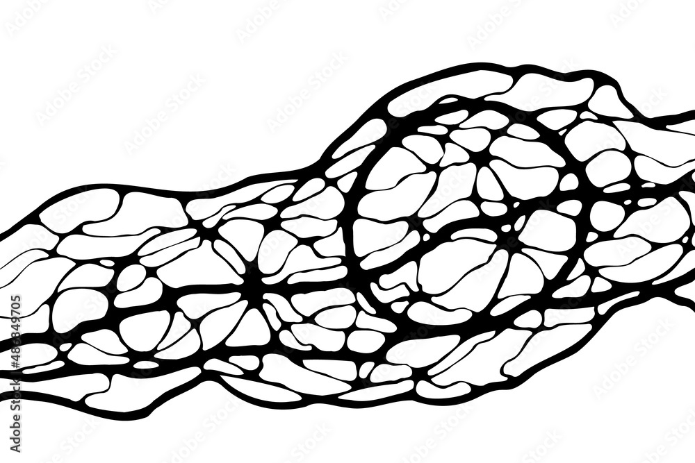 Neurography graphic illustration background. Vector psychology line art ...