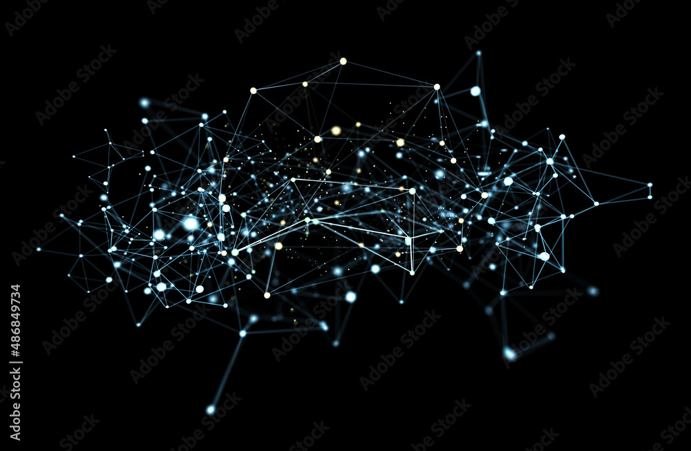 Connection structure with nodes Stock Illustration | Adobe Stock