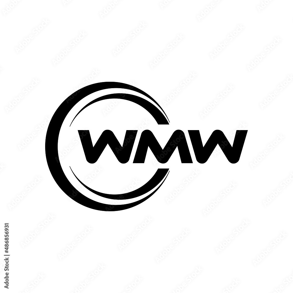 WMW letter logo design with white background in illustrator, vector ...