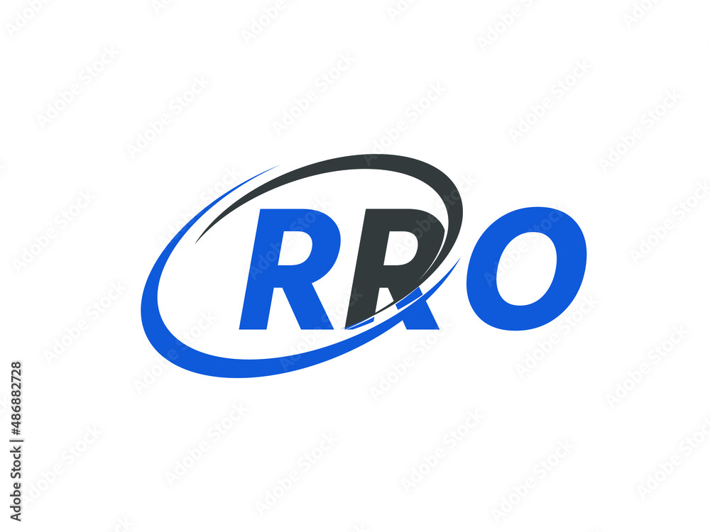 RRO letter creative modern elegant swoosh logo design Stock Vector ...