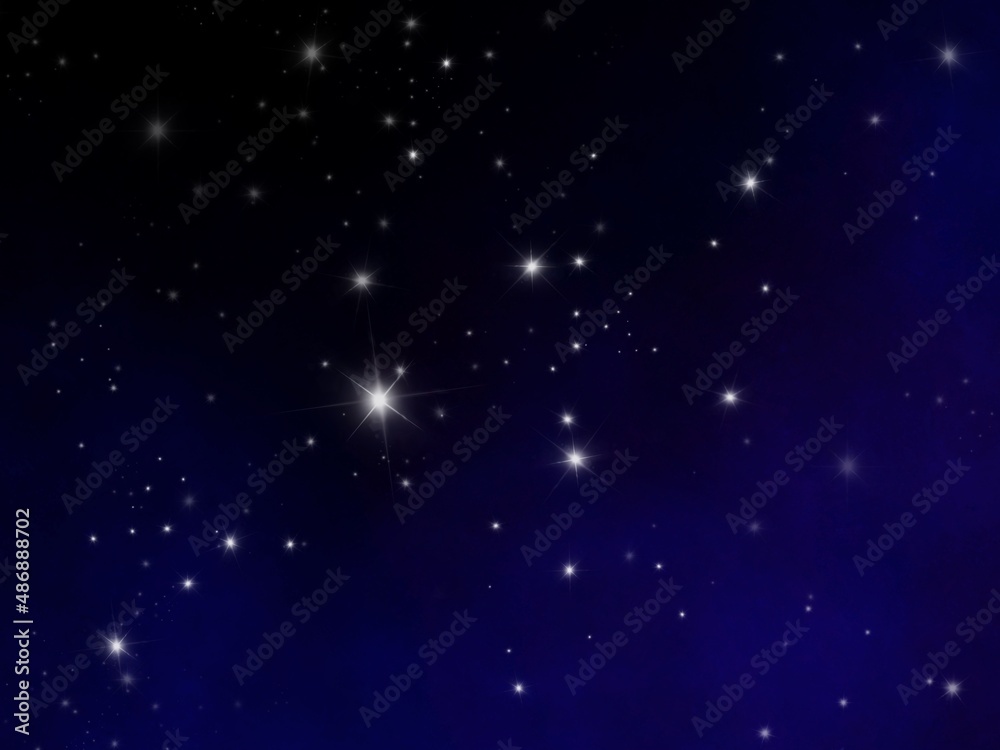 Starry night sky,Stars, many stars in the sky. Graphics created on the ...