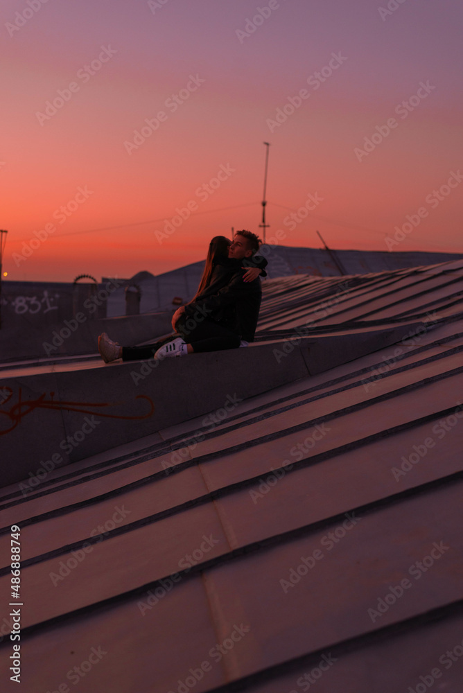 People Looking At The Sunset