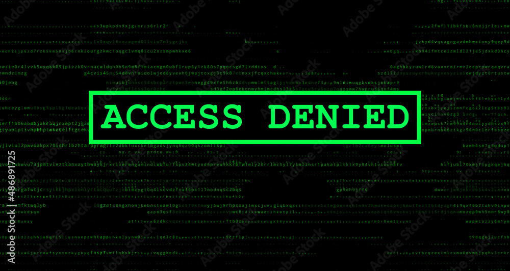 Access denied message on the screen. Vector futuristic interface Stock Vector | Adobe Stock