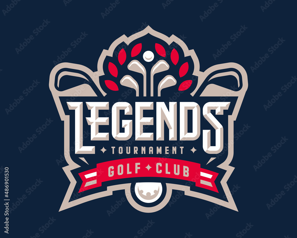 Golf logo design, emblem tournament template editable for your design ...