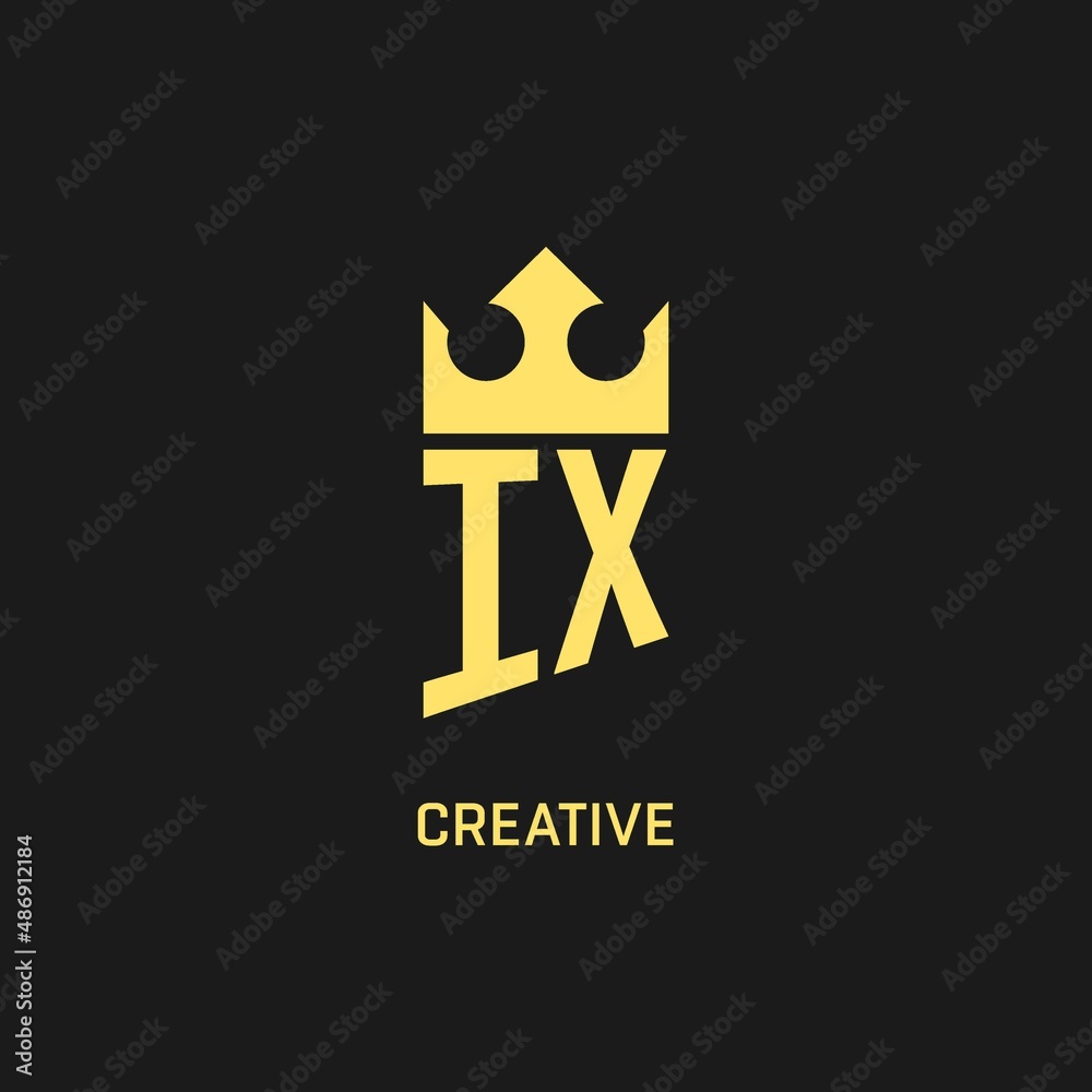 Monogram IX logo shield crown shape, elegant and luxury initial logo ...