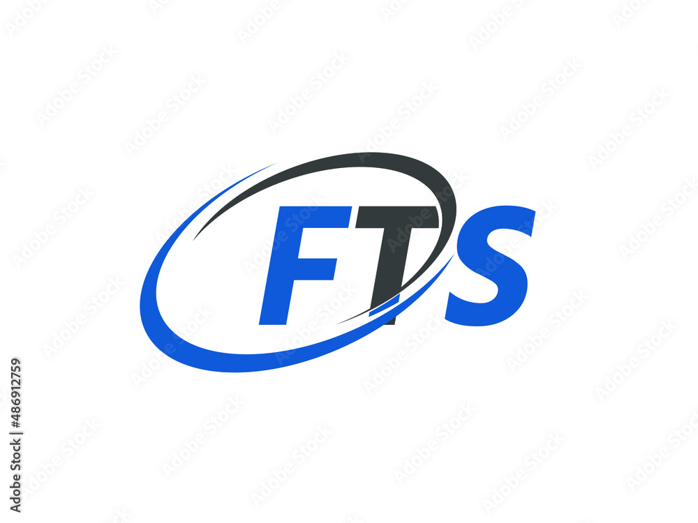 FTS letter creative modern elegant swoosh logo design Stock Vector ...