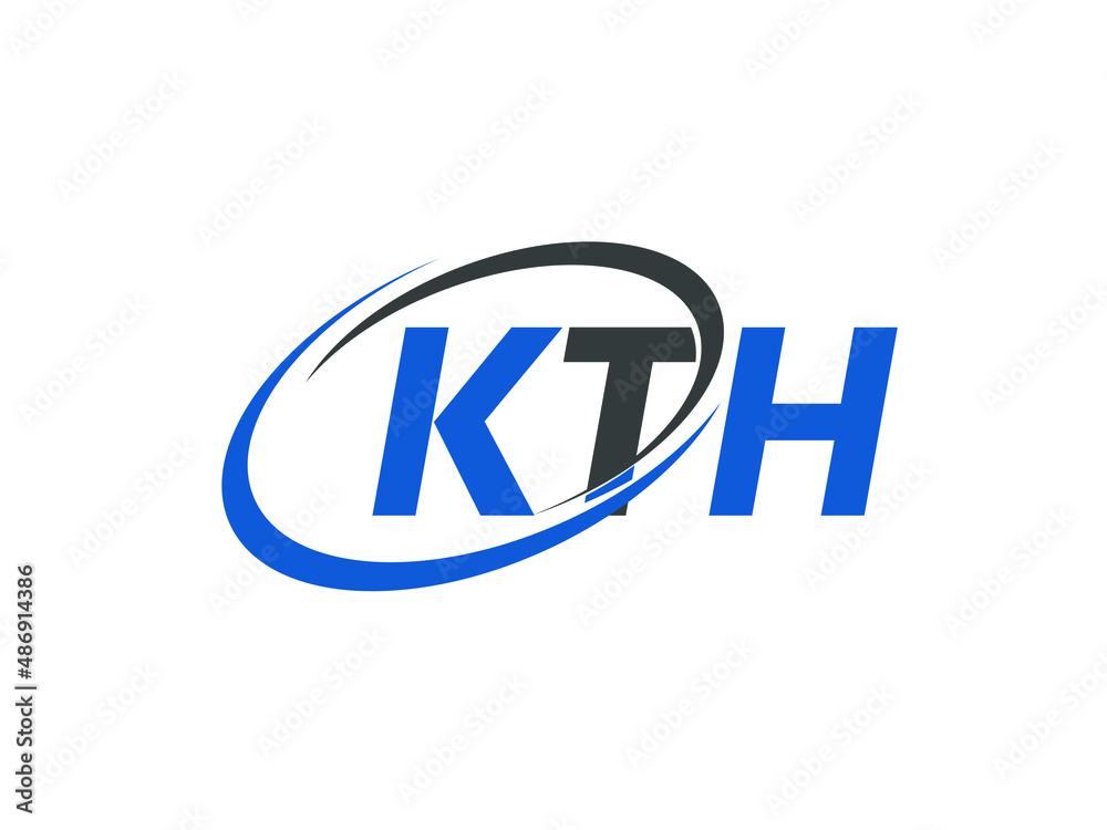 KTH letter creative modern elegant swoosh logo design Stock Vector ...