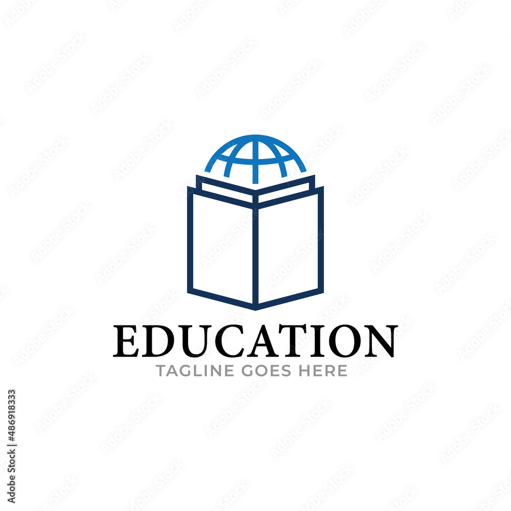 Online education logo template. Distance learning vector design ...
