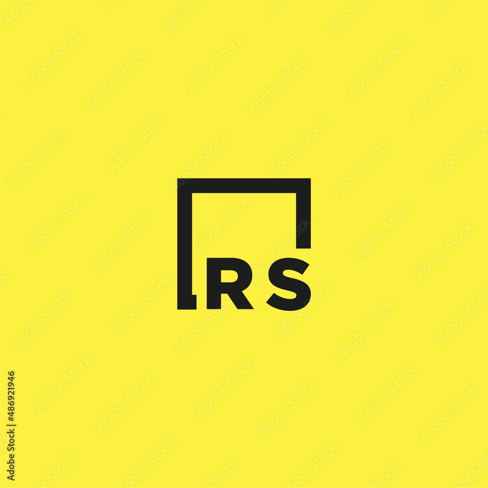 RS initial monogram logo with square style design Stock Vector | Adobe ...