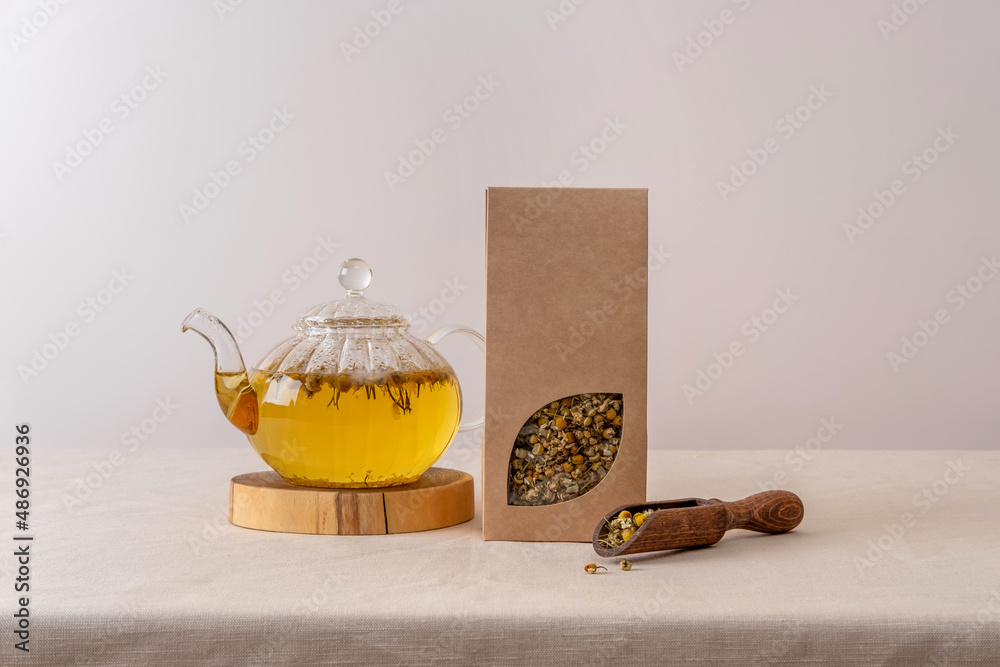 Organic tea branding and packaging mockup. Blank tea packaging mockup ...