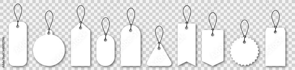 Set of Realistic price tag, vector illustration Stock Vector | Adobe Stock