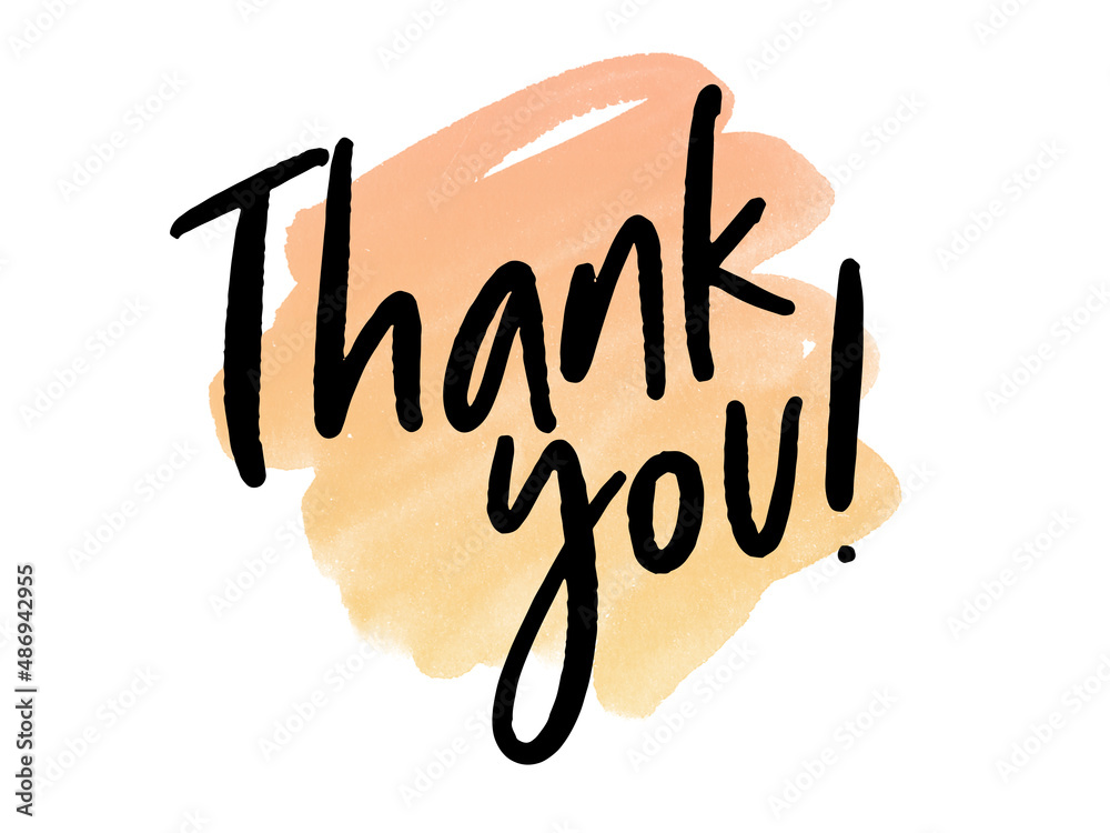 Thank You Card. Hand Written Lettering for Title, Heading, Photo ...