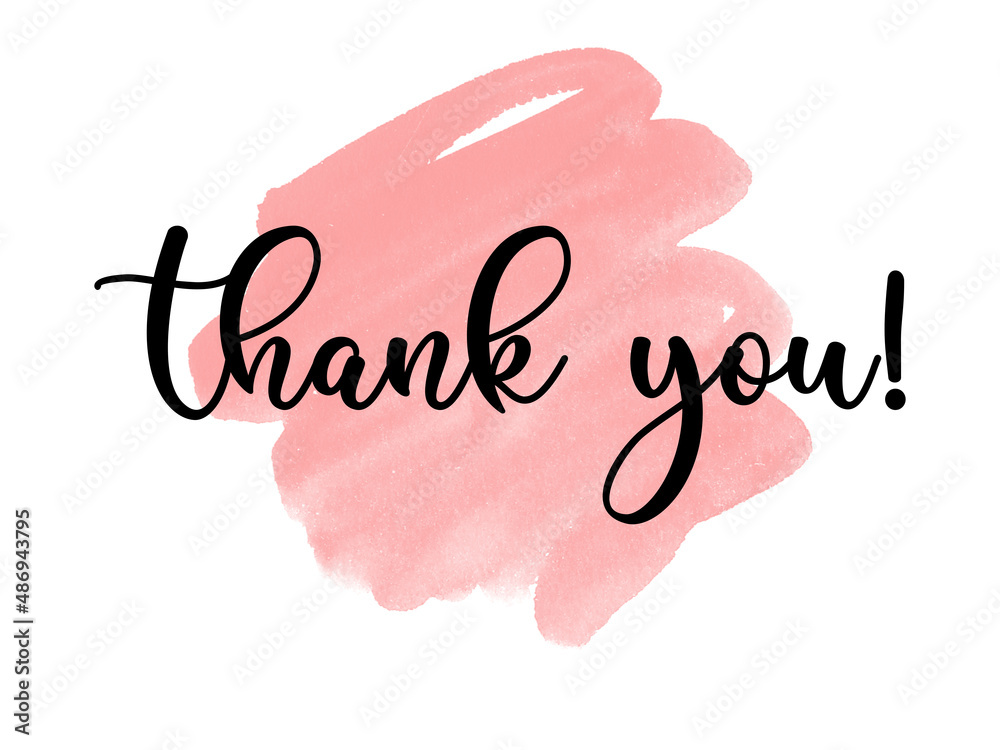 Thank You Card. Hand Written Lettering for Title, Heading, Photo ...