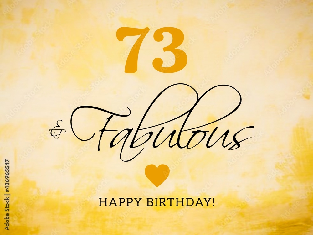 73rd birthday card wishes illustration Stock Illustration | Adobe Stock