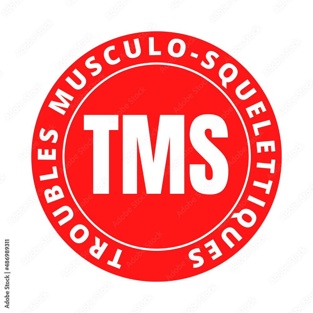 Symbole TMS, troubles musculo–squelettiques Stock Illustration | Adobe ...