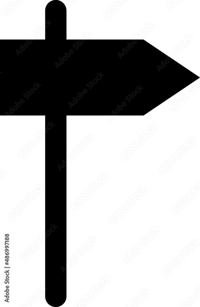 Sign Pole Icon. Direction Board Symbol - Vector..eps Stock Vector ...