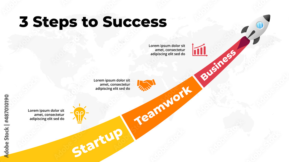 Startup vector infographic. Rocket launch. Presentation slide template ...