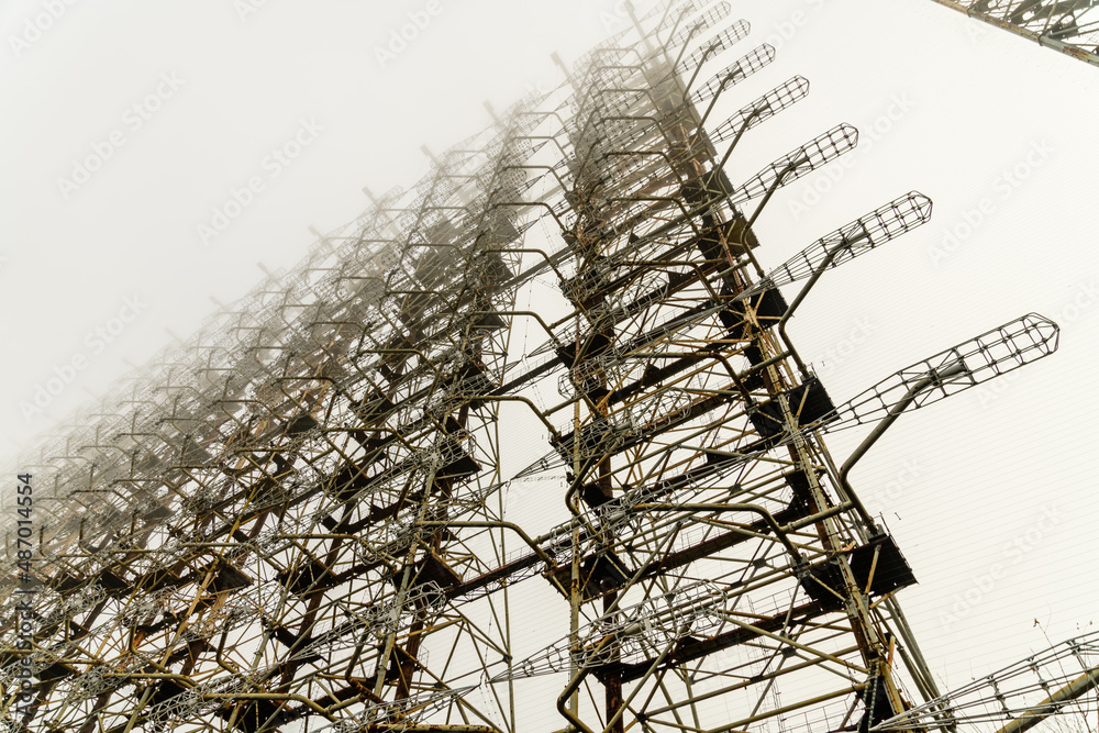 Radar System Duga at the Chernobyl Exclusion Zone, Ukraine. Abandoned ...