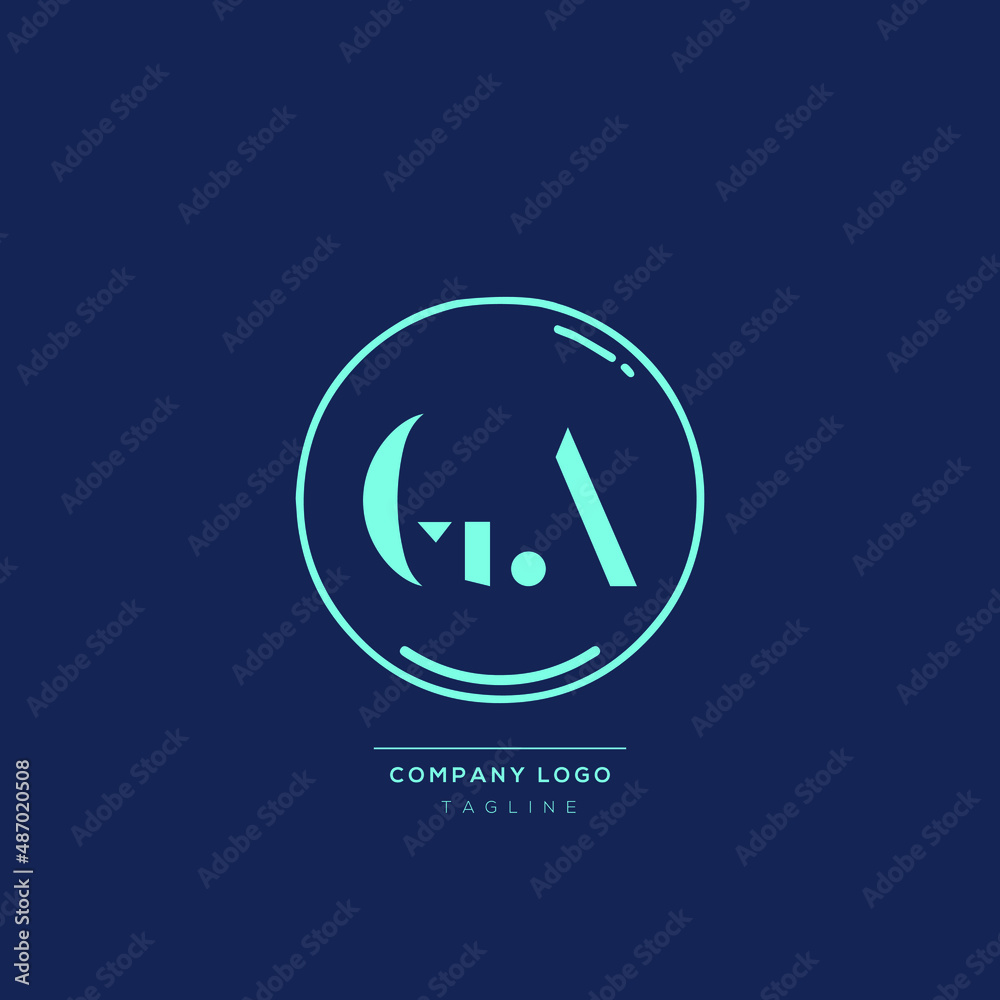 Luxury modern GA Letter Business Logo Design Alphabet Icon Vector ...