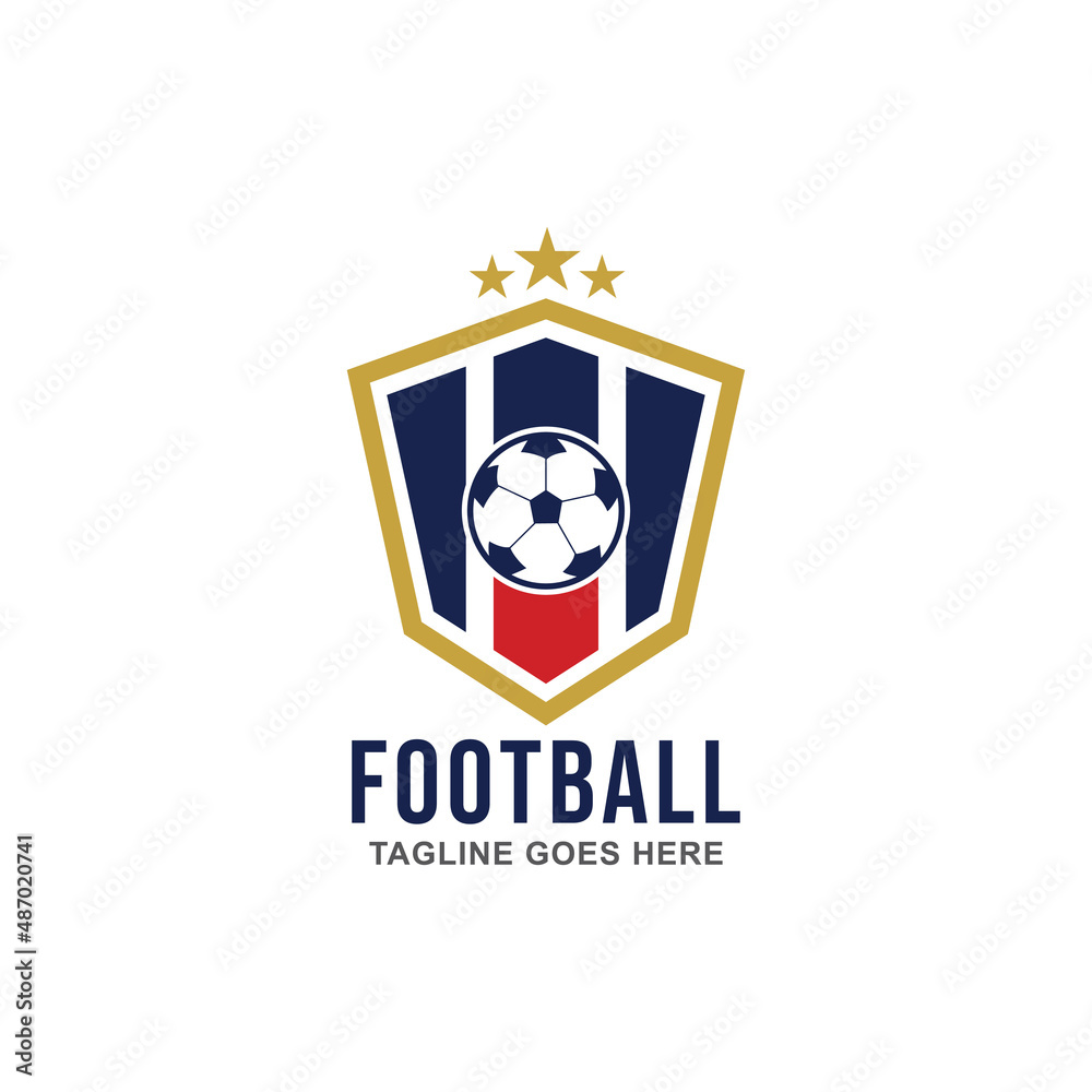 soccer Logo or football club sign Badge. Football logo with shield ...