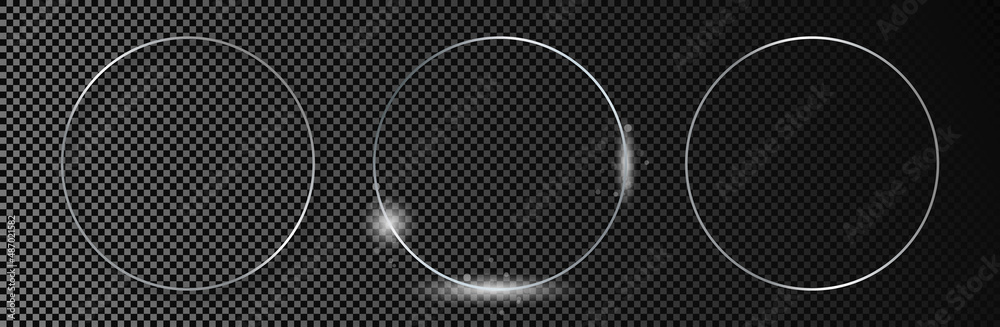 Silver glowing circle frame Stock Vector | Adobe Stock