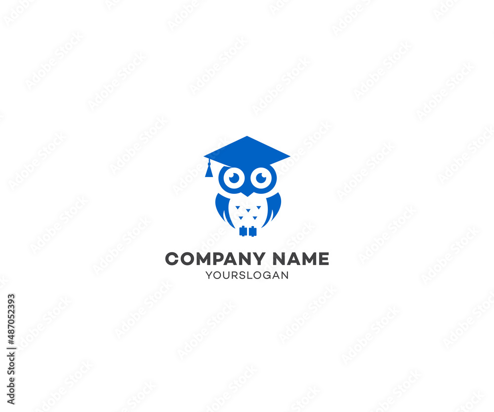 Education Owl Logo Design Template Vector Graphic Branding Element ...