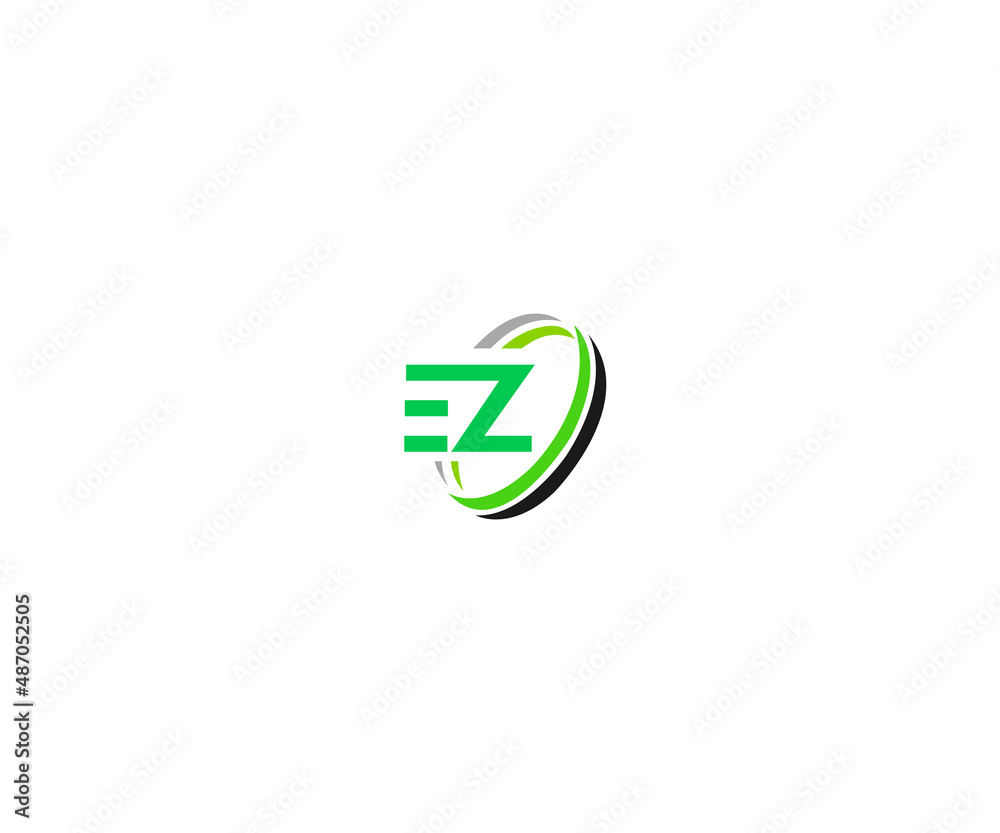 EZ Letter logo design Template vector symbol. Icon Letter EZ vector ...