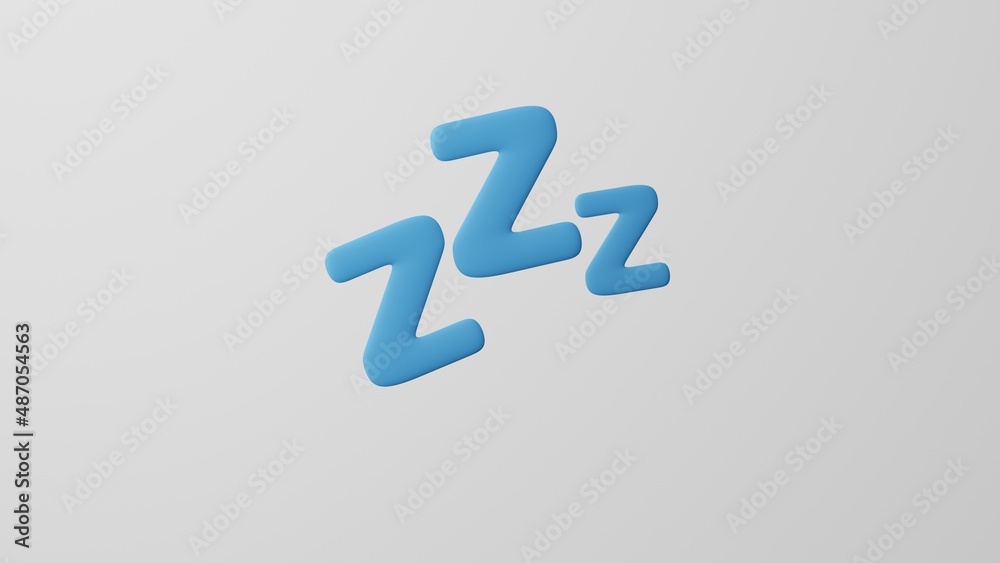 Poster Minimalism Sleep, ZZZ emoji, Sleeping Symbol – Väggbild ...