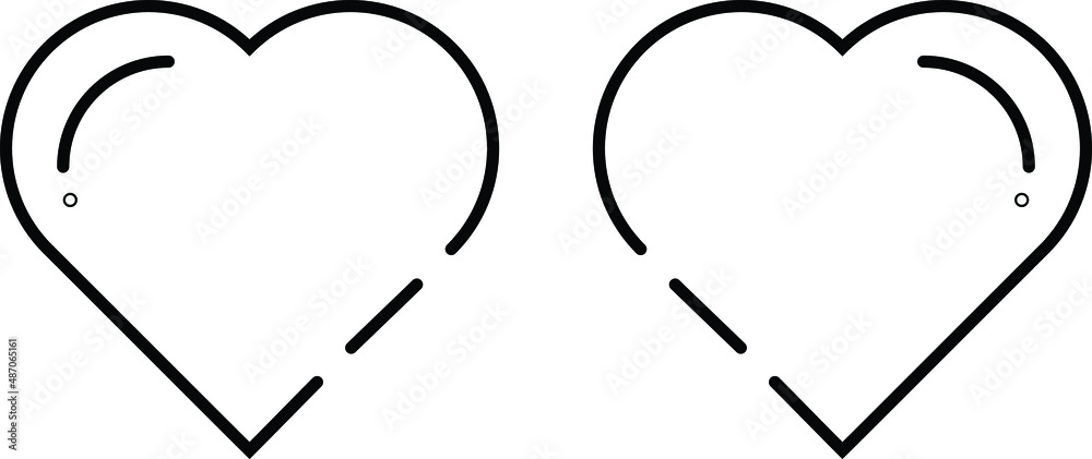 Premium set of heart line icons. Simple pictograms pack. Stroke vector ...