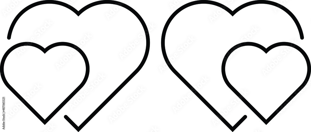 Premium set of heart line icons. Simple pictograms pack. Stroke vector ...