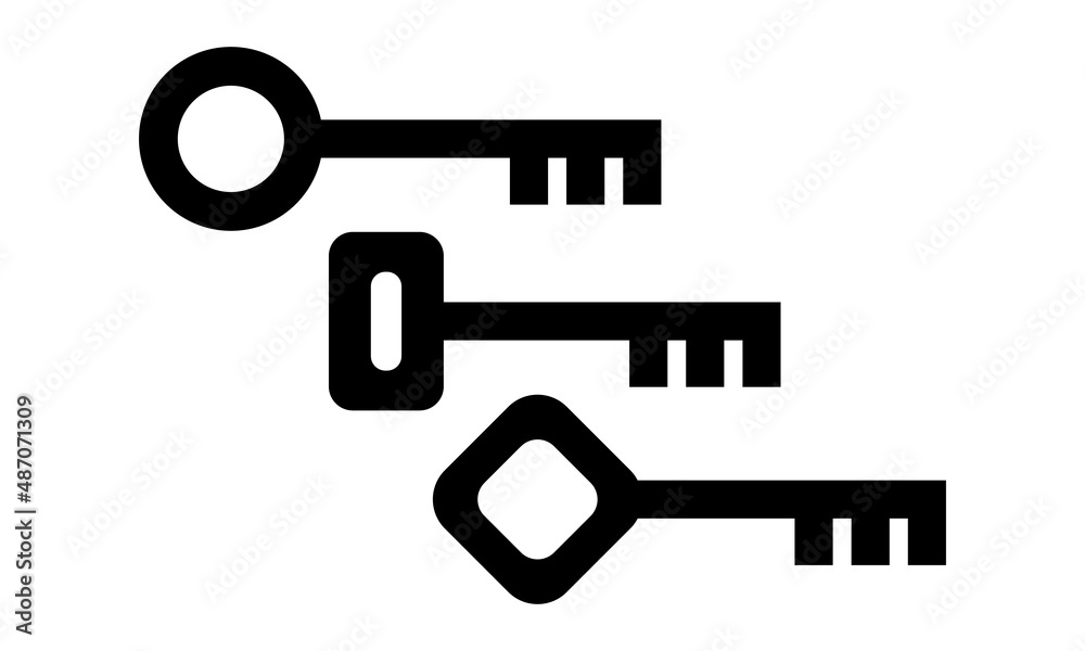Key icon set, symbol Isolated. isolated vector simple illustration ...