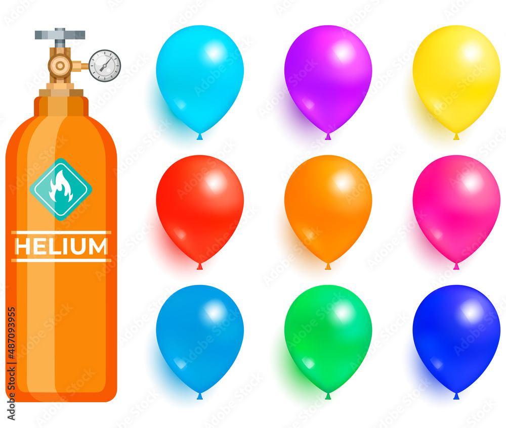 High cylinder, canister with gas storage. Metal tank with liquefied ...