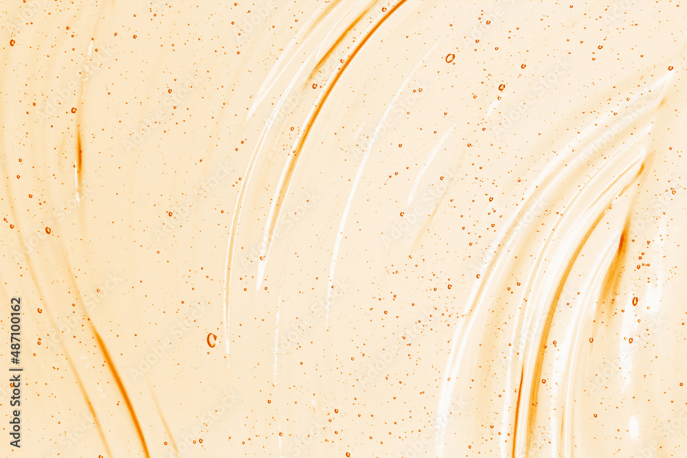 Yellow face serum, gel texture. Cosmetic vitamin C skincare liquid ...