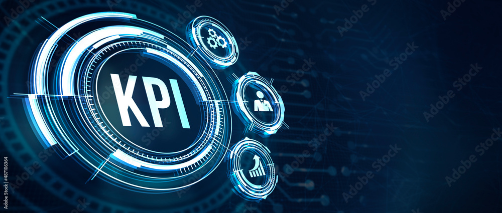 Internet, business, Technology and network concept. KPI Key Performance ...