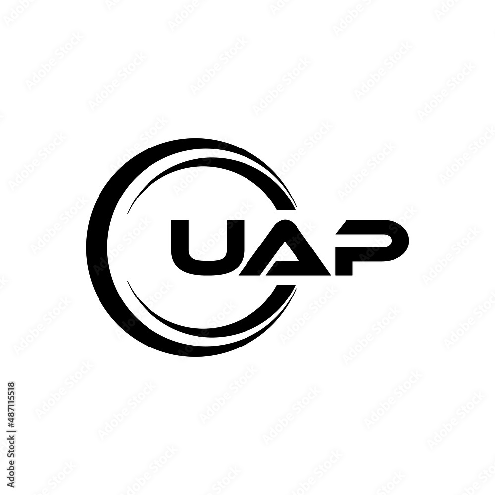 Vecteur Stock UAP letter logo design with white background in ...