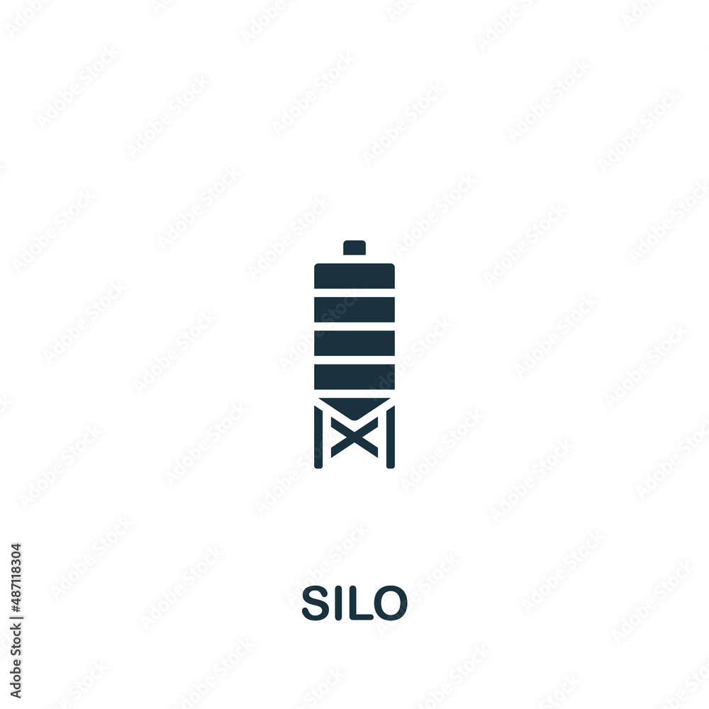 Silo icon. Monochrome simple Silo icon for templates, web design and ...