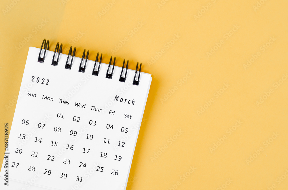 March 2022 Desktop Calendar