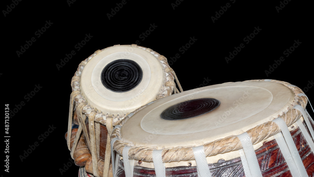 Tabla, Table musical instrument, traditional Indian drum set isolated ...