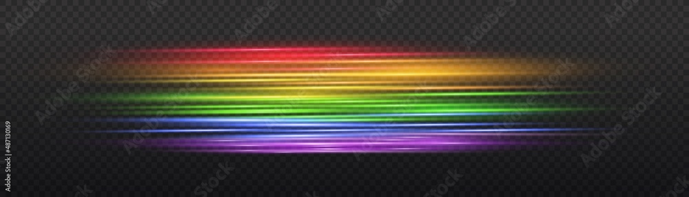 Colored special effect, horizontal line light rays Stock Vector | Adobe ...